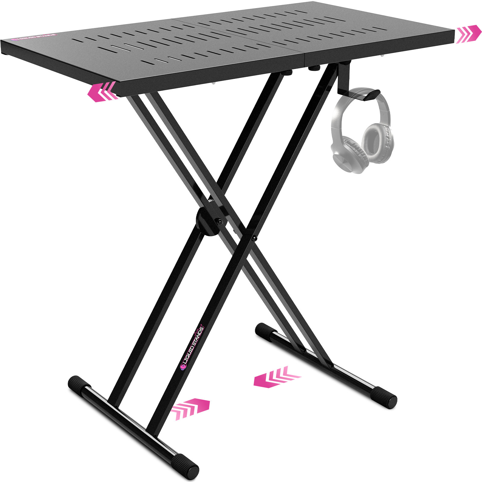 Liquid Stands Expandable DJ Table Stand Audio Mixer Stand - X Style ...