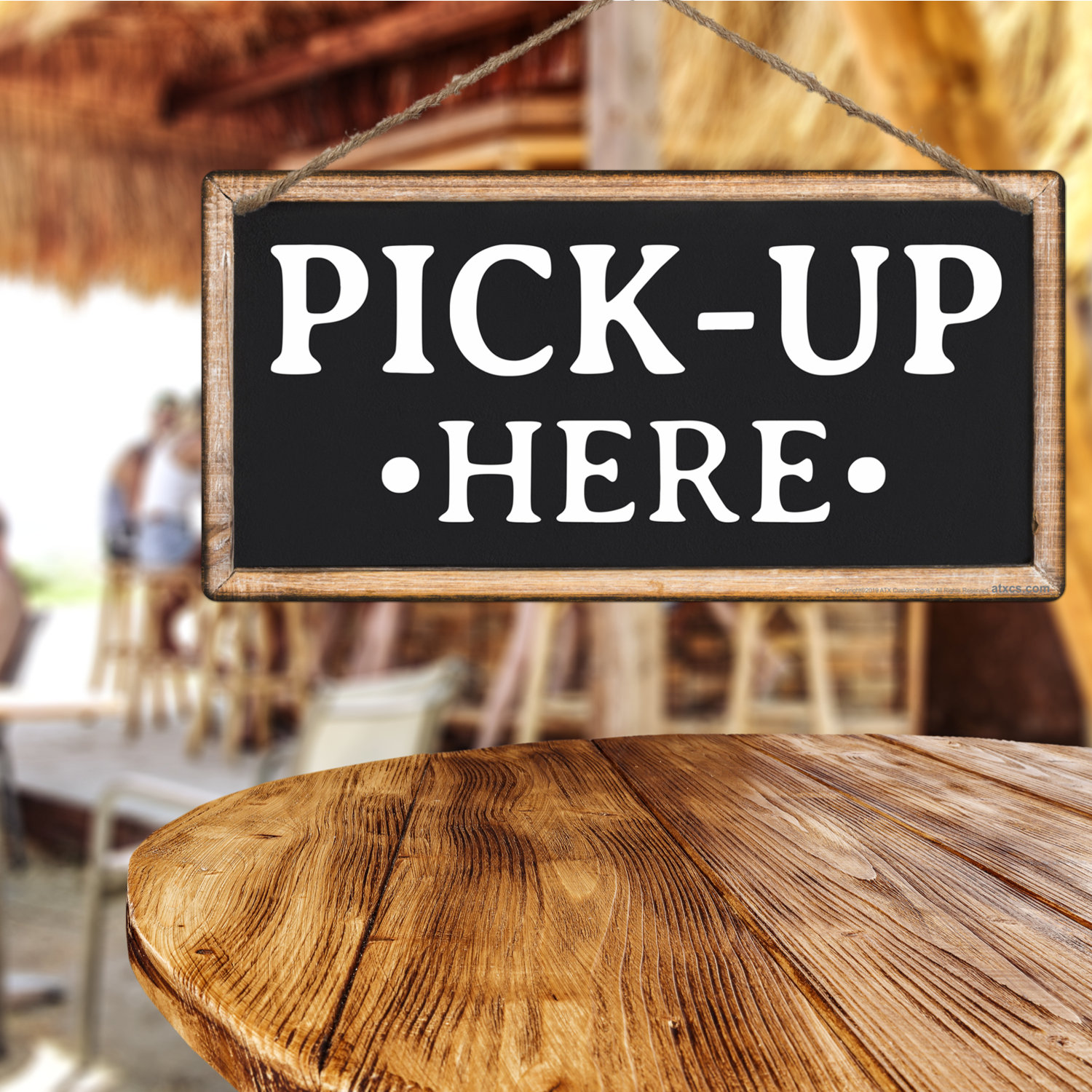 ATX CUSTOM SIGNS Pick Up Here Sign Blue And Grey - Wayfair Canada