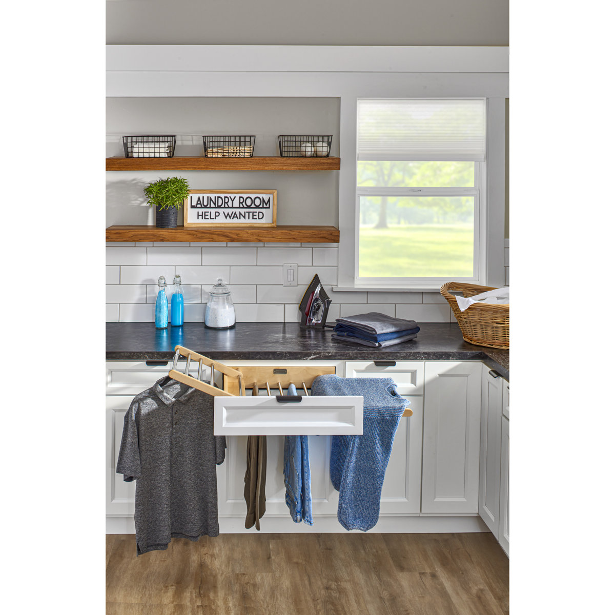 Rev-A-Shelf Wood Drying Rack With BLUM Soft-Close Slides | Wayfair