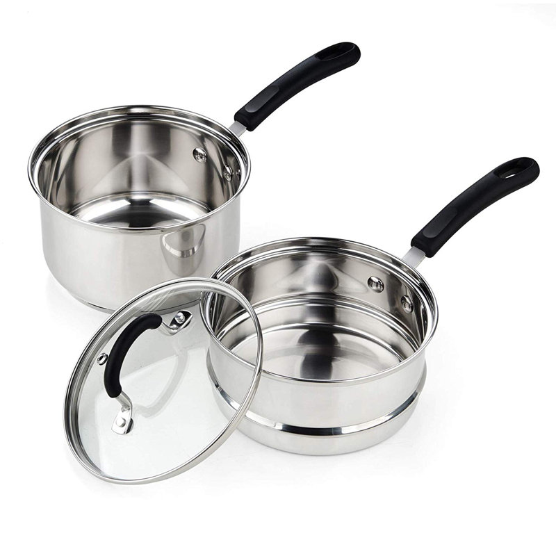 Cook N Home 2 Quarts Double Boiler, Stainless Steel Melting Pot for ...