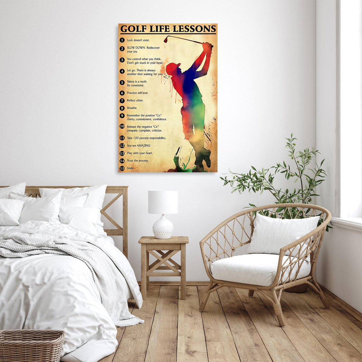 Trinx Kristafer Golf Life Lessons On Canvas Graphic Art | Wayfair