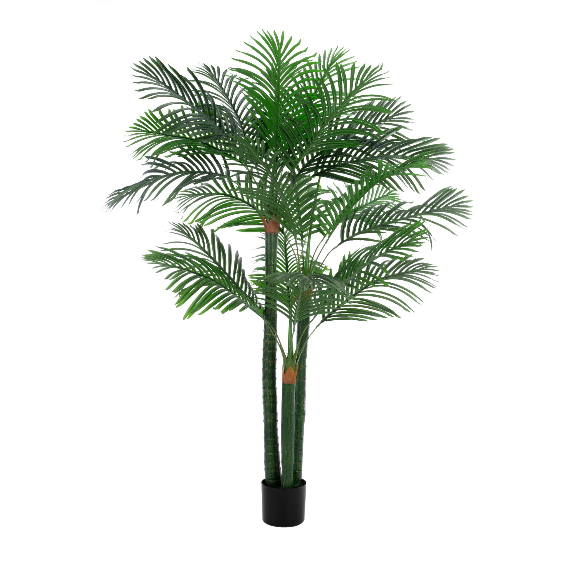 Primrue 95" Artificial Palm Tree Faux Tropical Silk Palm Plant for Home ...