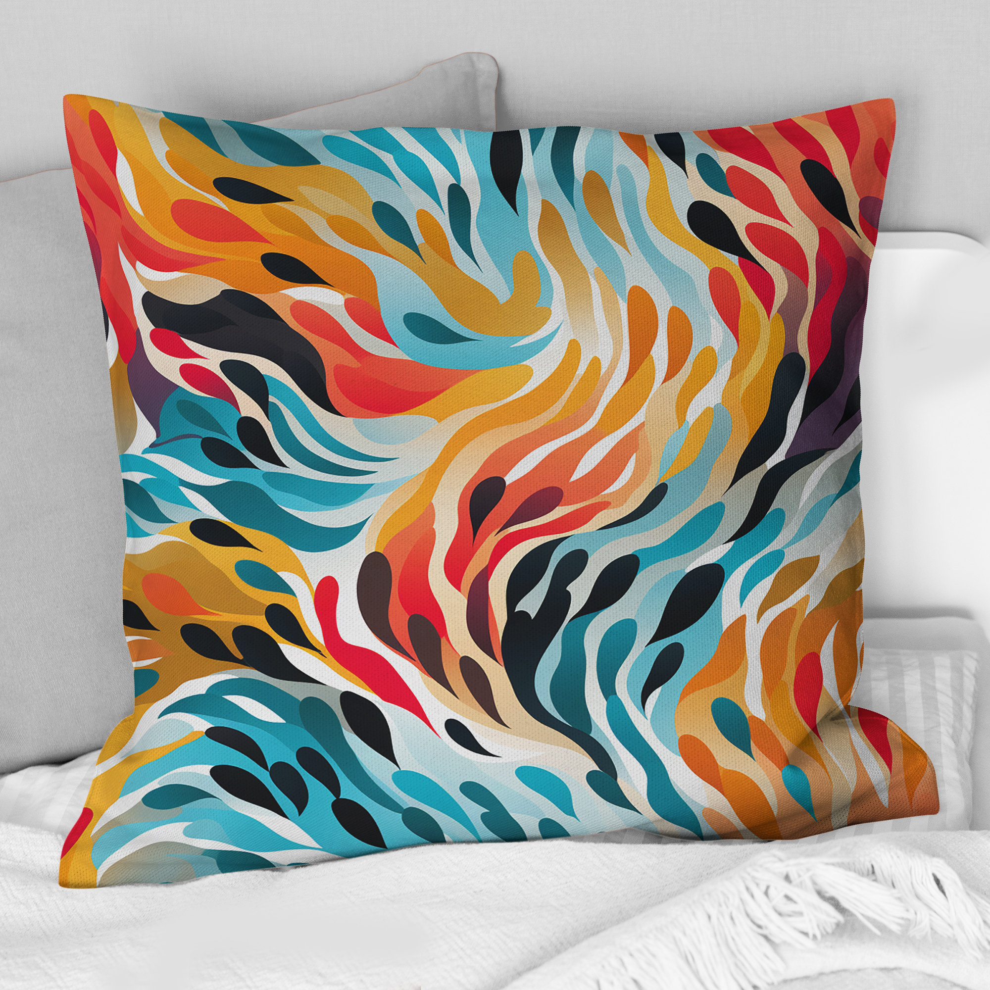 DesignArt Abstract Throw Pillow | Wayfair