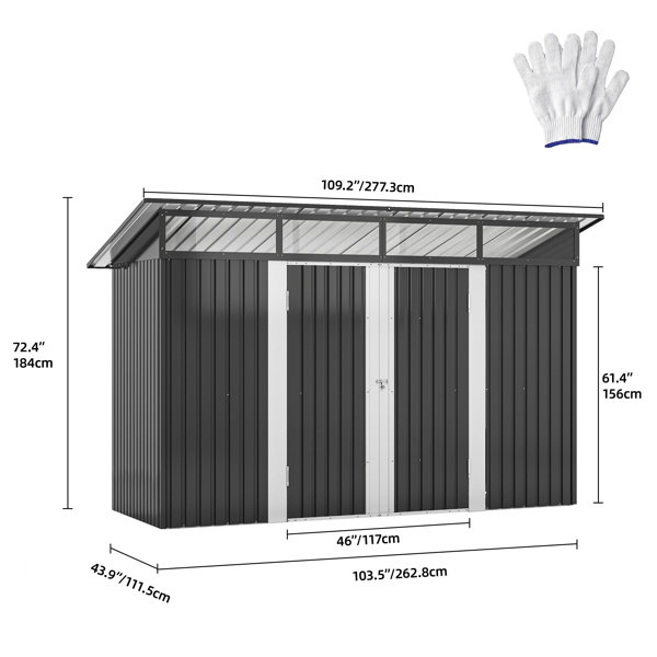 Balconera 9x4 FT Storage Shed & Reviews | Wayfair