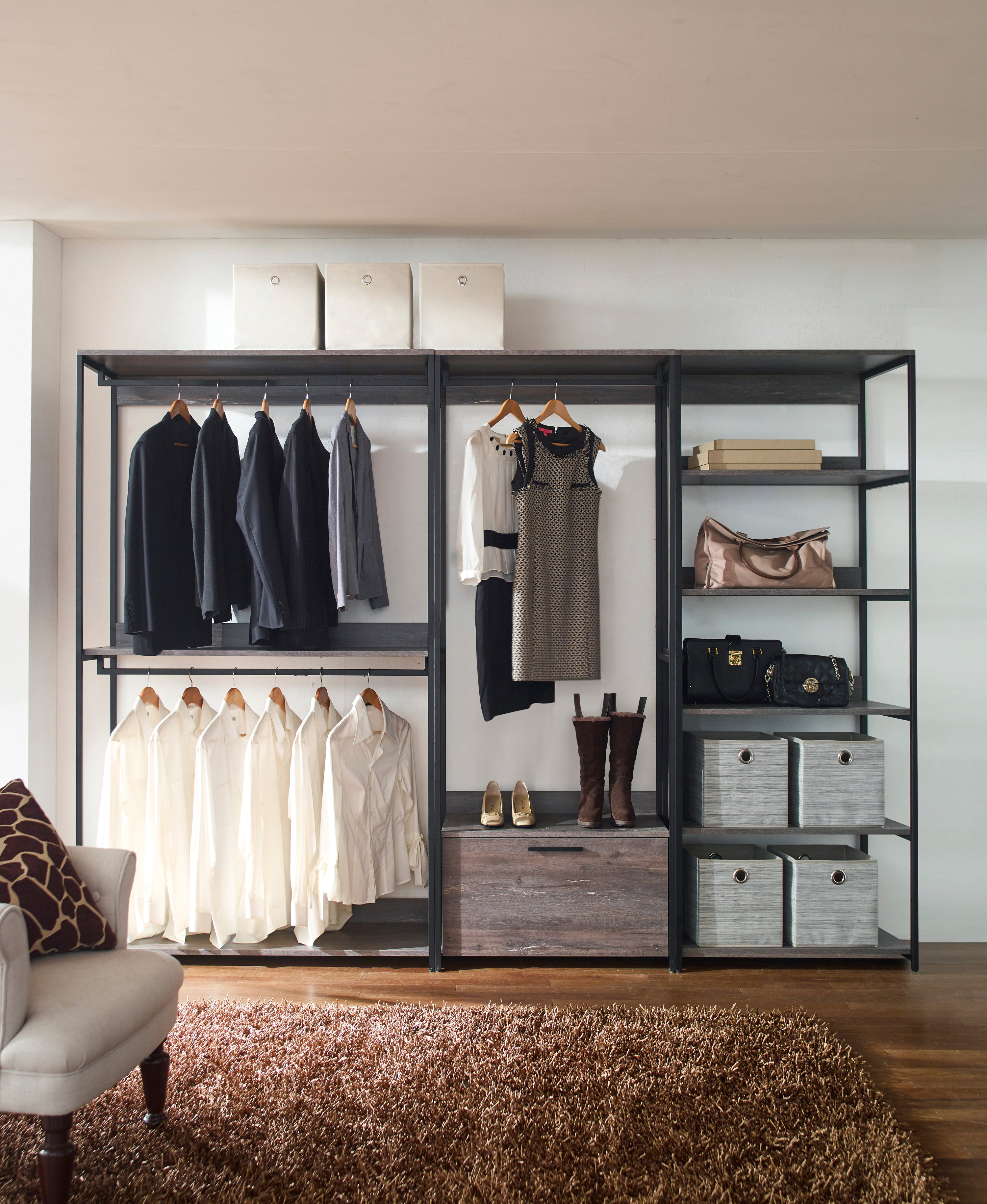 17 Stories Vayron 111'' Closet System | Wayfair