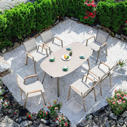 Oval Six Person Patio Dining Sets You'll Love | Wayfair