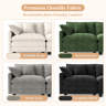 Ebern Designs George 111.5" Modern 5 Seat Chenille L Shaped Modular ...
