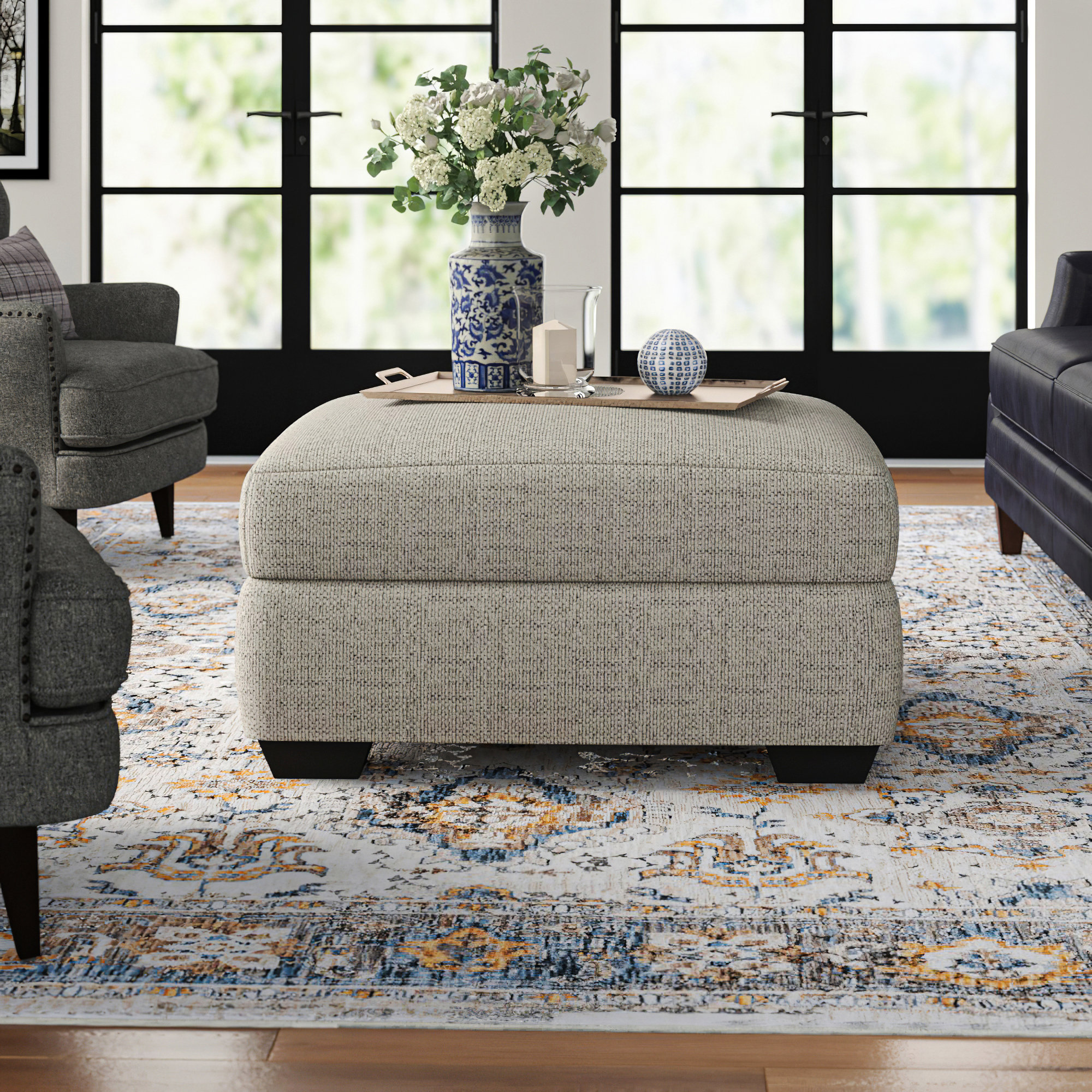 Three Posts Lappin Storage Ottoman & Reviews | Wayfair