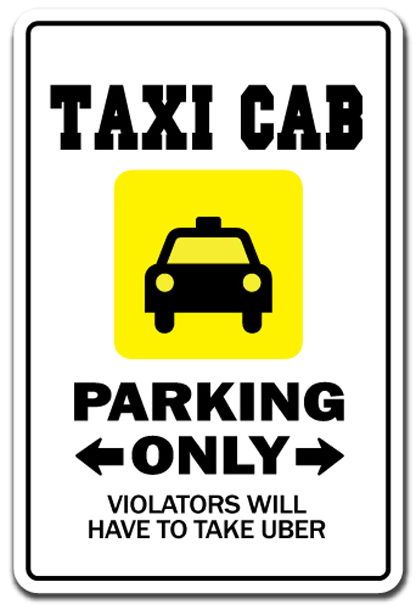 Trinx TAXI CAB Aluminum Sign Lyft Uber Driver Chauffeur Cabby Cabbie ...