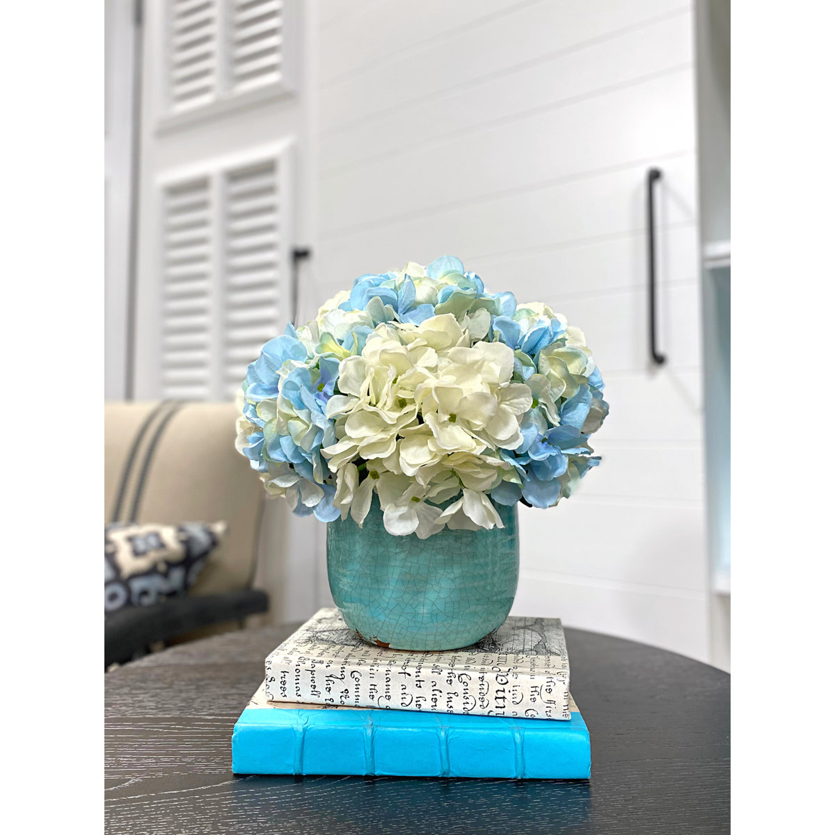 Creative Displays, Inc. Hydrangea Arrangement in Rustic Pot & Reviews ...