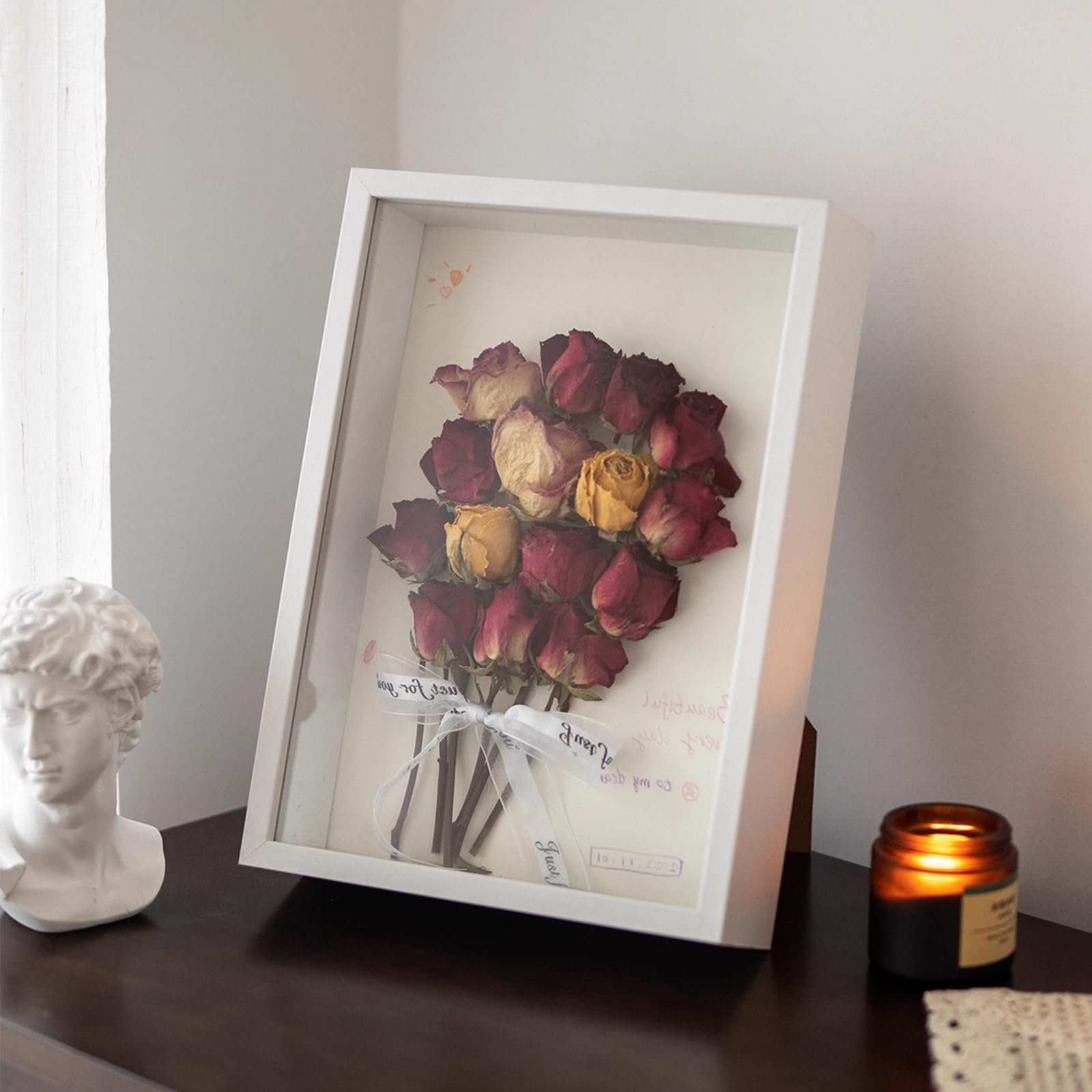 Latitude Run® 8x10 white Wood Shadow Box Frame 4-Pack with Glass | Wayfair