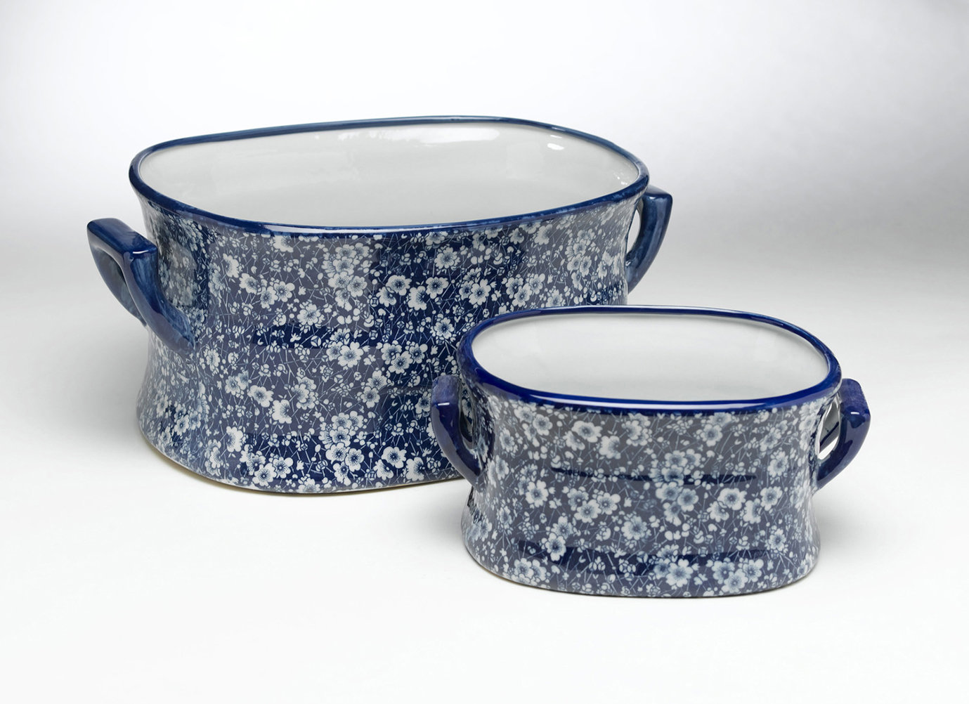 AA Importing Calico Design 2-Piece Pot Planter Set & Reviews | Wayfair