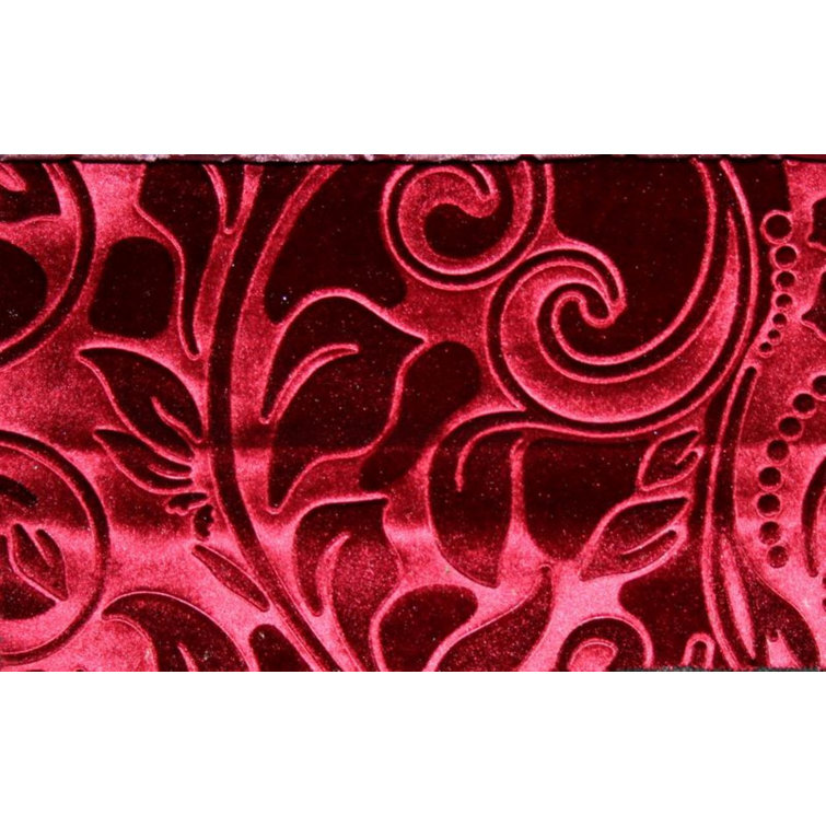 Unique Quality Fabrics Brocade Scroll Velvet Fabric, Embossed Material ...