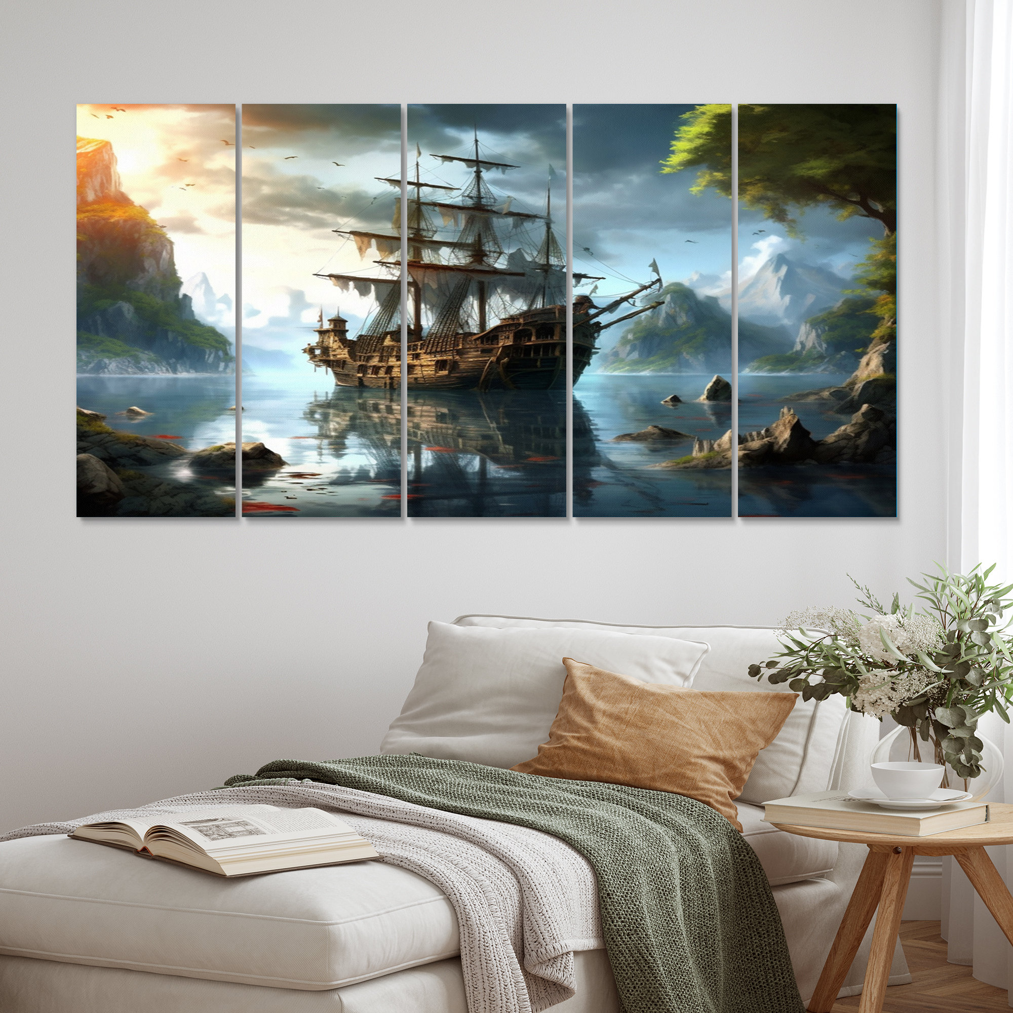 Design Art Pirate Ship At Sea - Pirate Metal Wall Decor Set - Wayfair ...