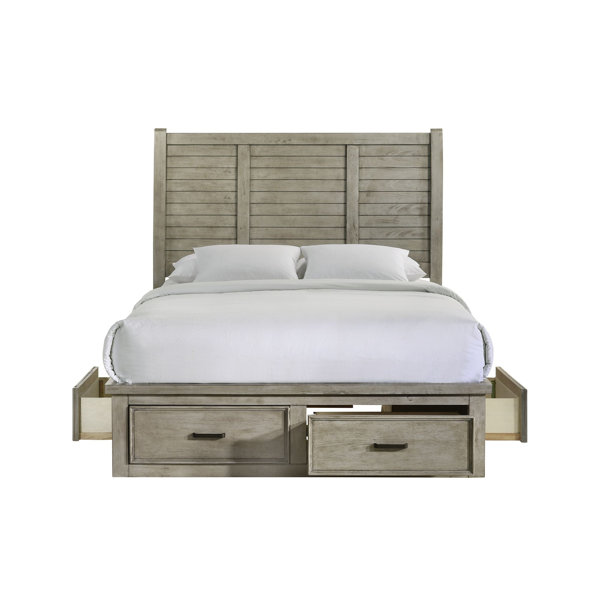 Gracie Oaks Aalya Queen Storage Bed In Drift Grey | Wayfair