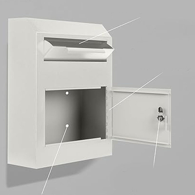 ZILNOX Drop Box Deposit Safe 12 x 4 x 15” Heavy Duty Steel Mailbox for ...