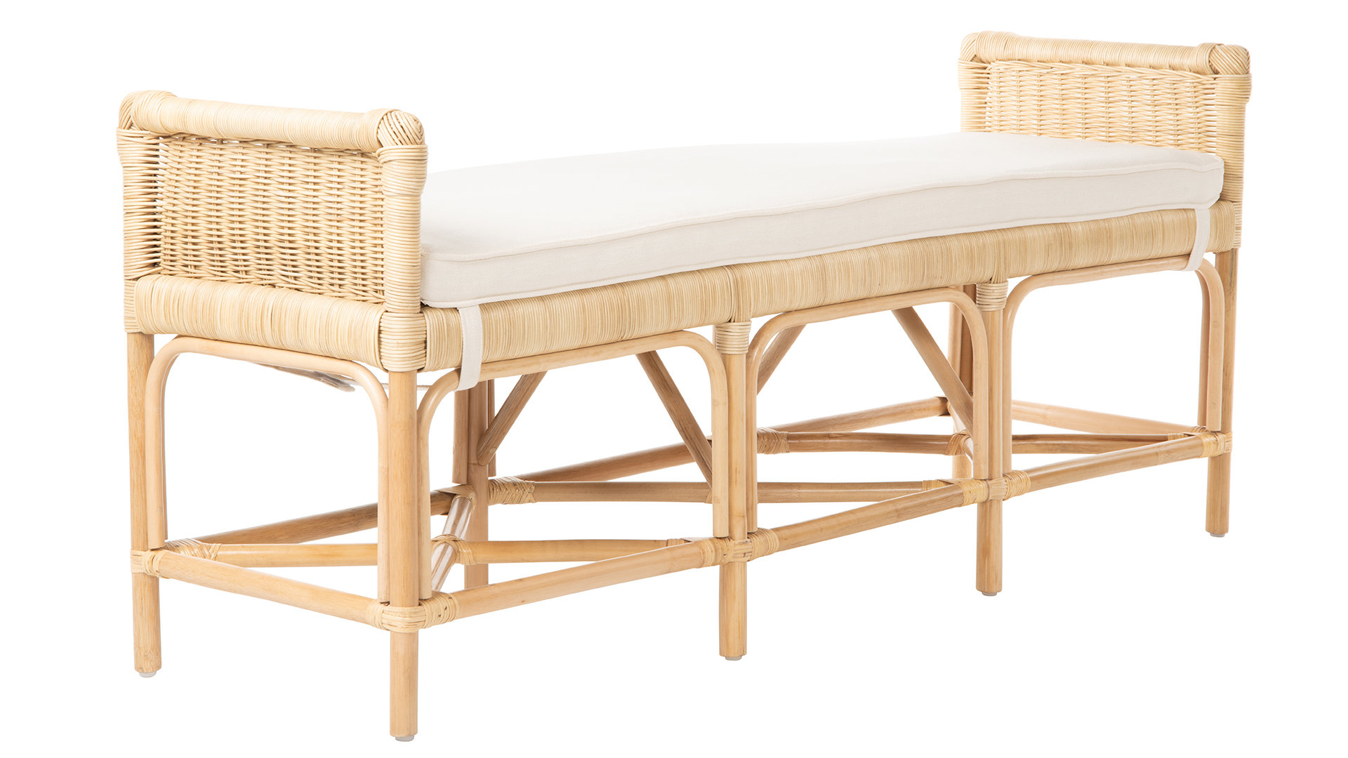 Bayou Breeze Pamella Wicker Bench | Wayfair