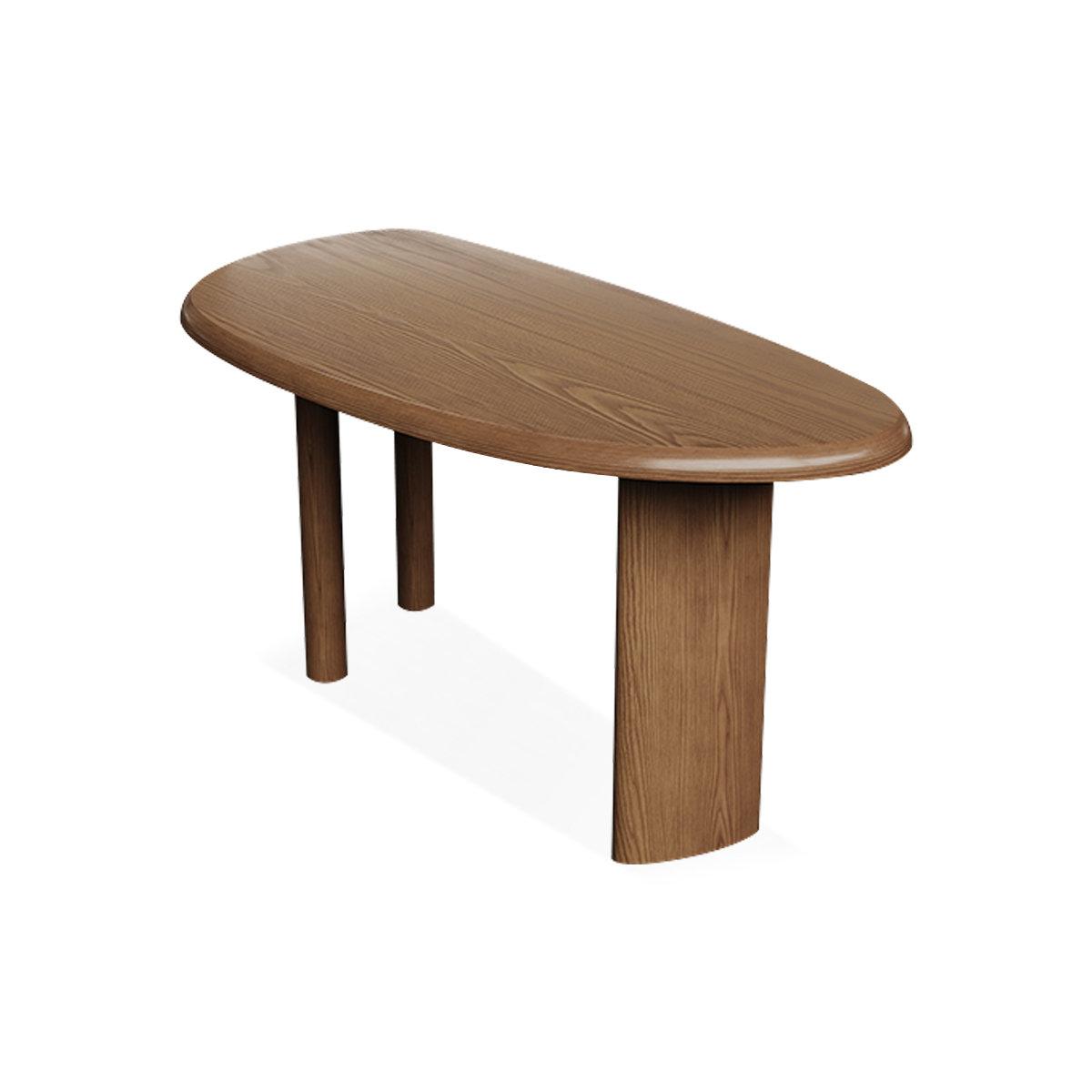Oaklawn Tools Light-walnut Curved Solid Wood desk - Wayfair Canada