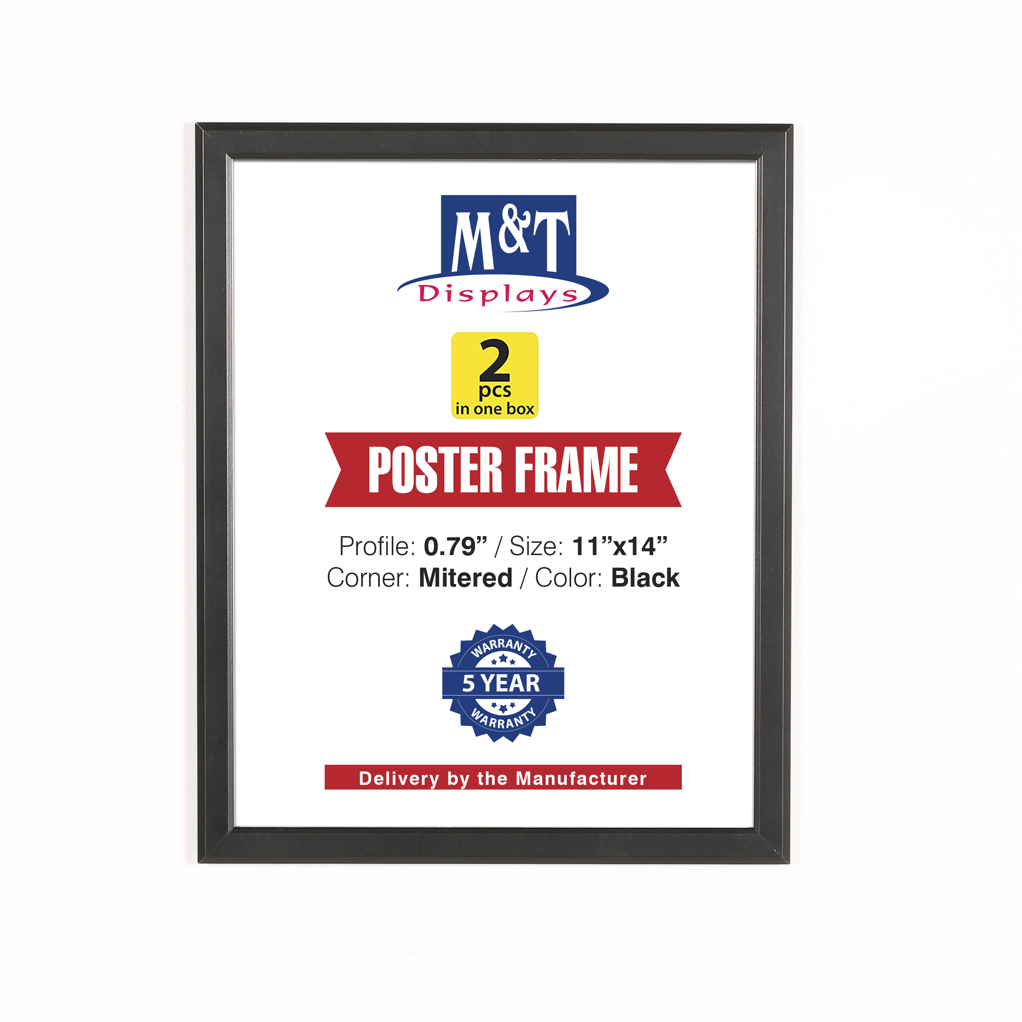 MT Displays 2 Piece Metal Single Picture Frame Set | Wayfair