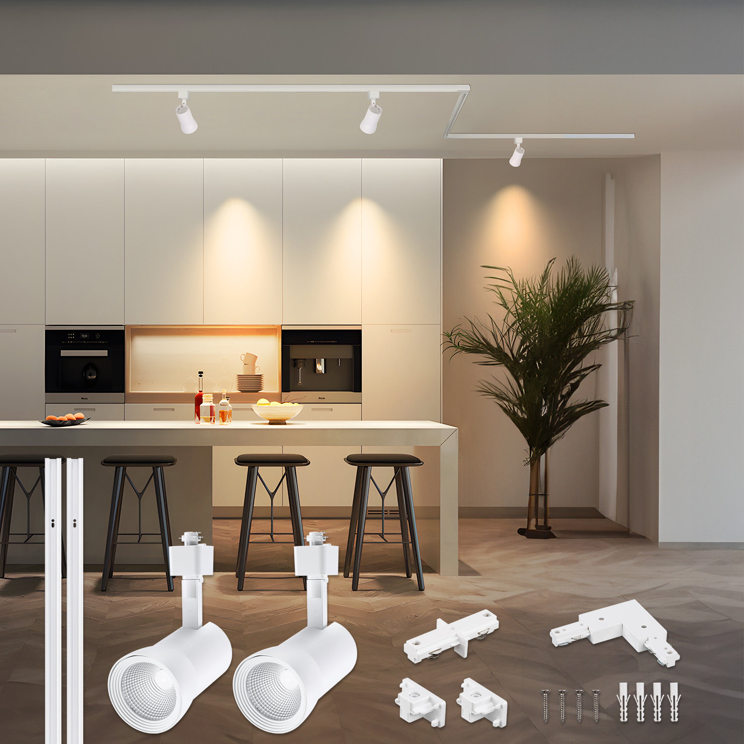 LEDVANS Track Light Kits, DIY Expansion Package includes 2 x Track ...