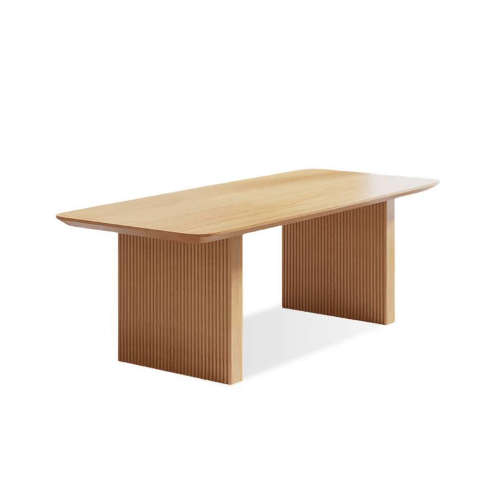 Open Edge Sports Burlywood Rectangular Solid Wood Dining Table | Wayfair