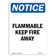 SignMission Flammable Keep Fire away Sign | Wayfair