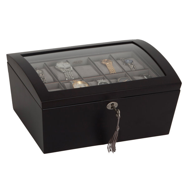 Darby Home Co Locking Glass Top Watch Box & Reviews | Wayfair