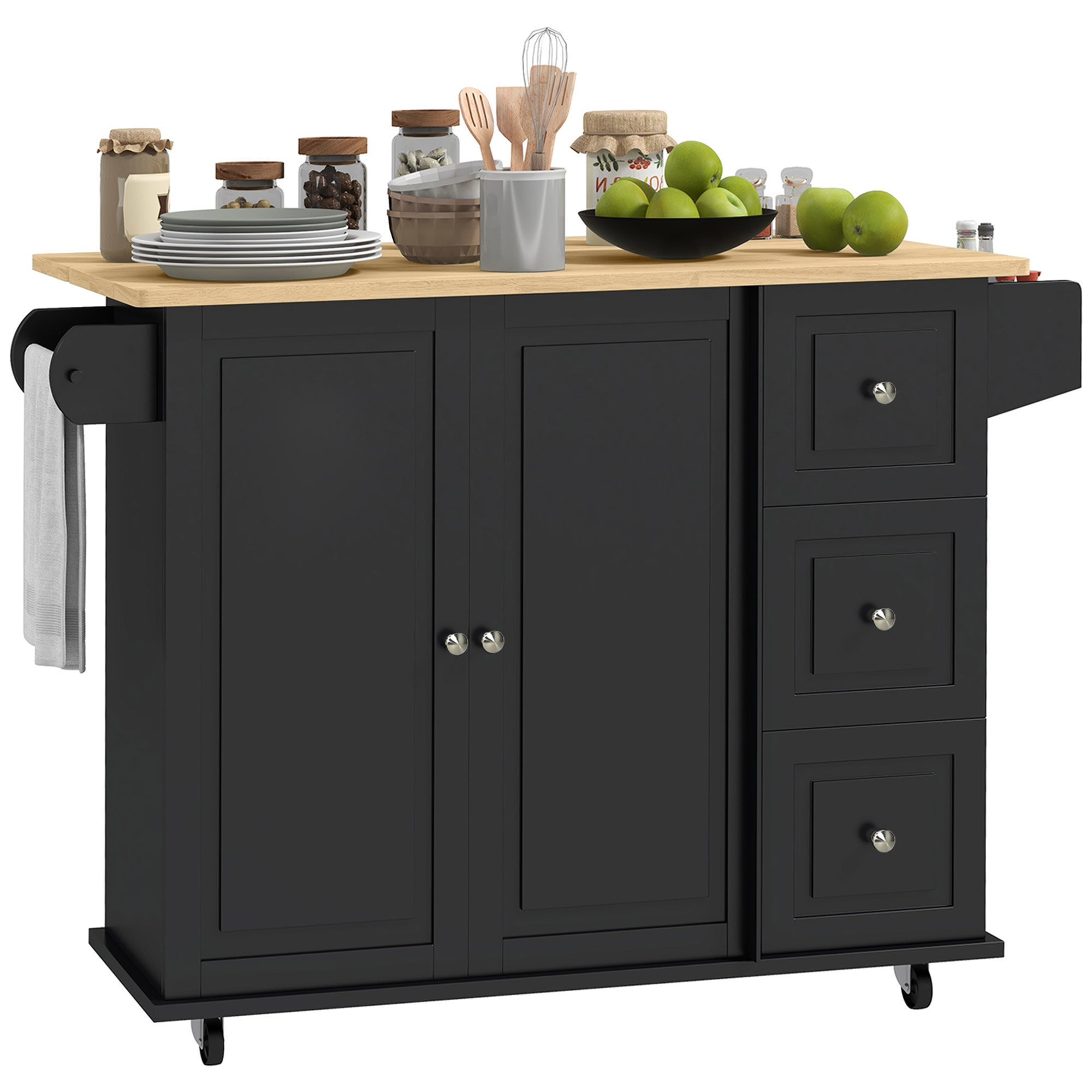 Winston Porter Raspal Solid Wood Kitchen Island | Wayfair