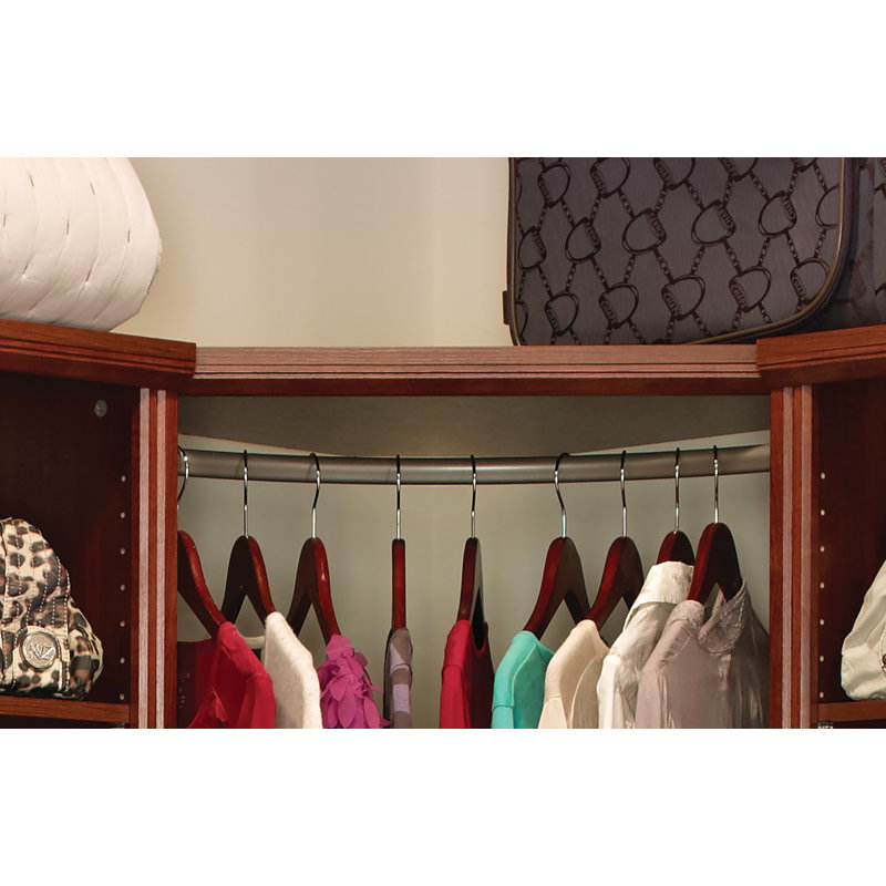 ClosetMaid Impressions 23 in. Corner Rounder Nickel Closet Rod | Wayfair