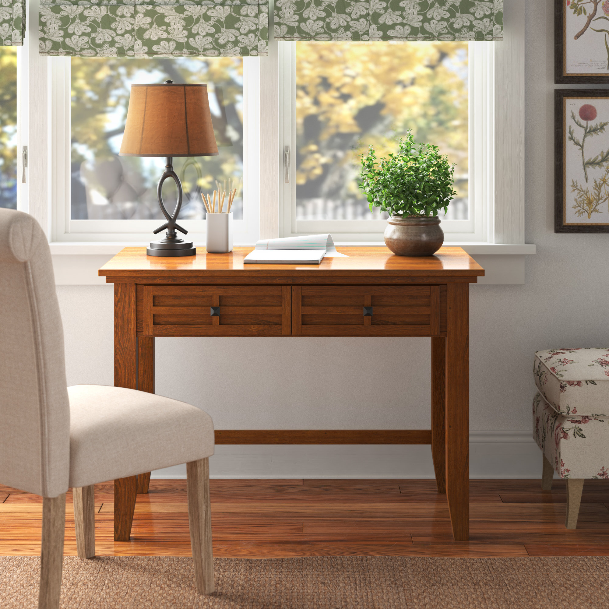 Lark Manor Almendra Solid Wood Executive Desk & Reviews - Wayfair Canada