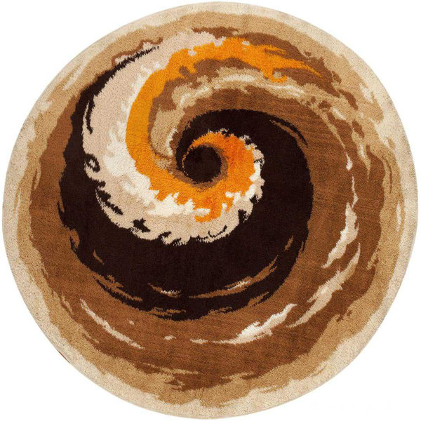 Nazmiyal Collection Round Shaggy Vintage Swedish Deco Rya Rug | Wayfair