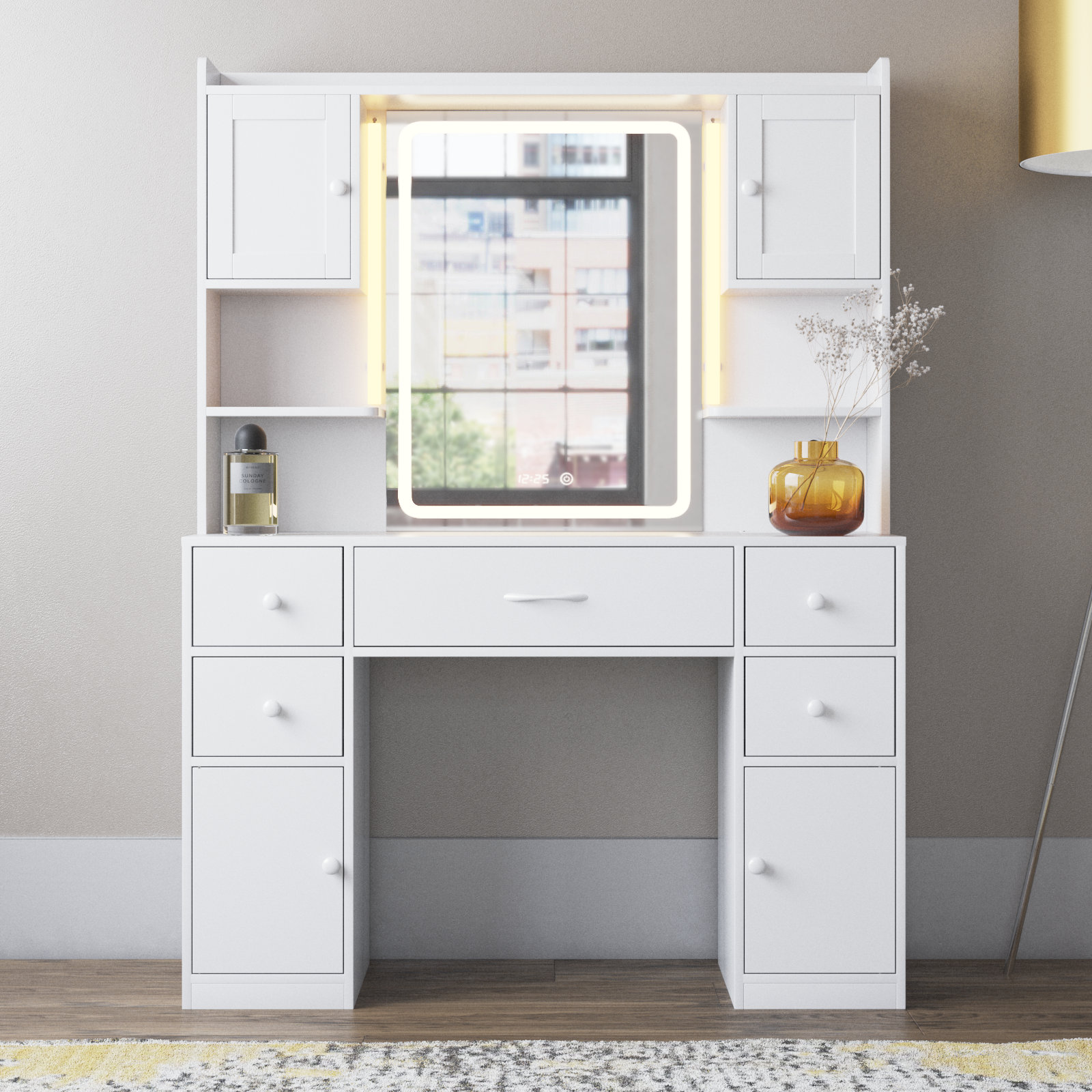 Wade Logan® Bhateri Vanity with Mirror & Reviews | Wayfair