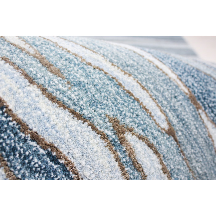 Wade Logan® Asfand Handmade Hand Tufted Blue Rug & Reviews | Wayfair