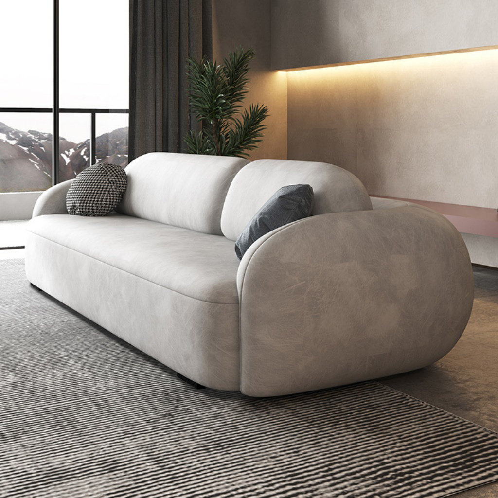 Lifton Italian Modern Simple Grey Sofa Upholstered Sofa - Wayfair Canada