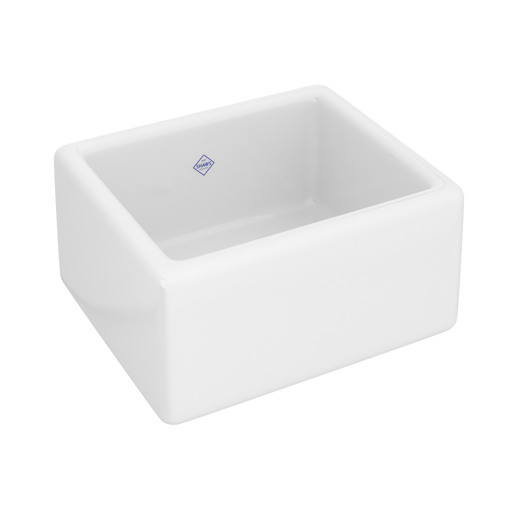 Shaws Lancaster 14.9531'' White Fireclay Rectangular Vessel Bathroom ...