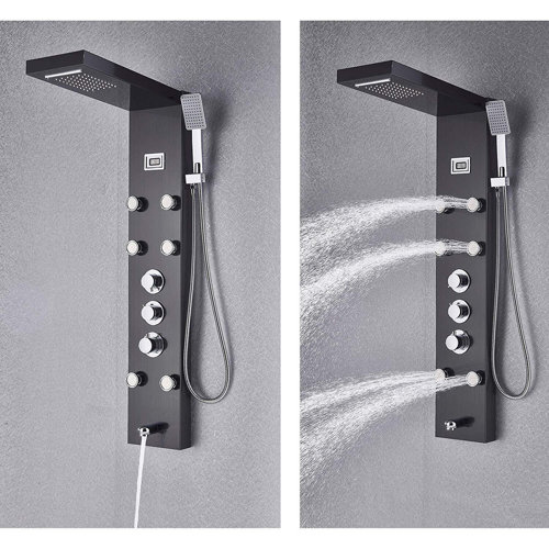 Senlesen 43.7'' Shower Panel with Fixed Shower Head & Reviews | Wayfair