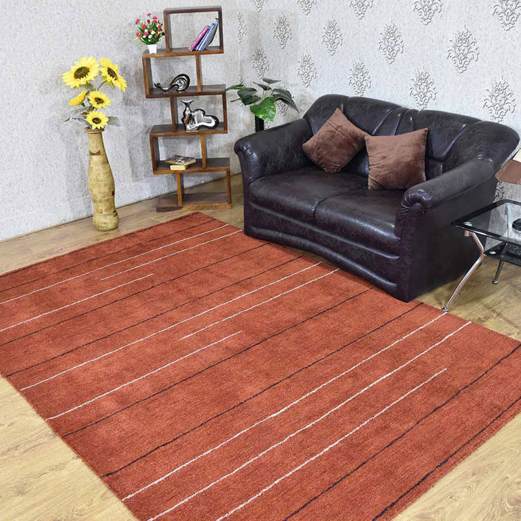 Handmade Rust Area Rug