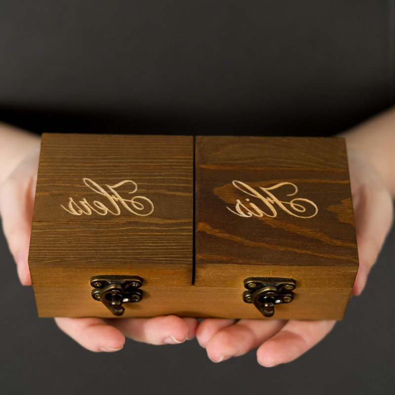 Millwood Pines Wood Ring Box for Wedding Ceremony Rustic Vintage Ring ...