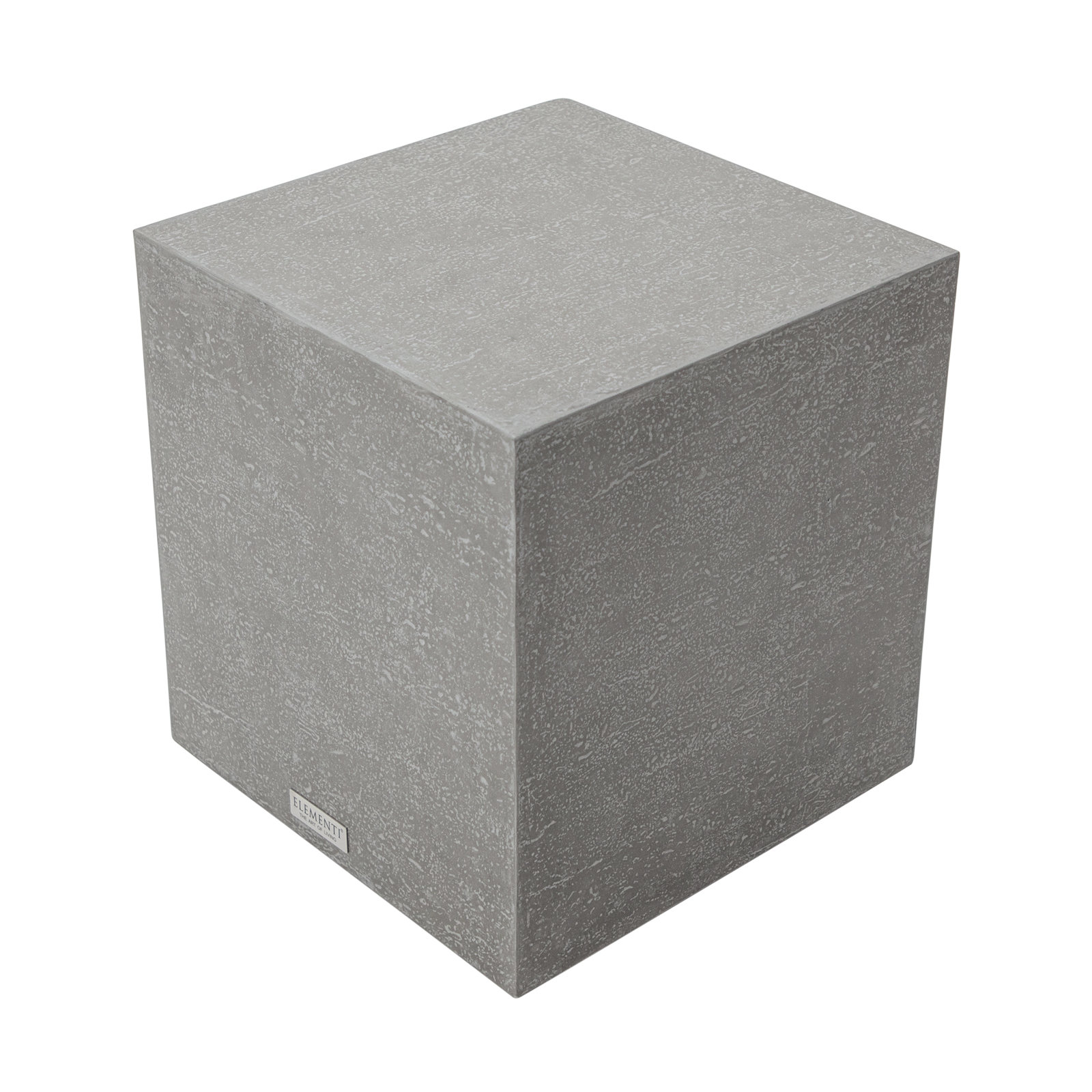 Elementi TEVERE Travertine Series Block End Table 45 x 45 x 50.8 cm ...