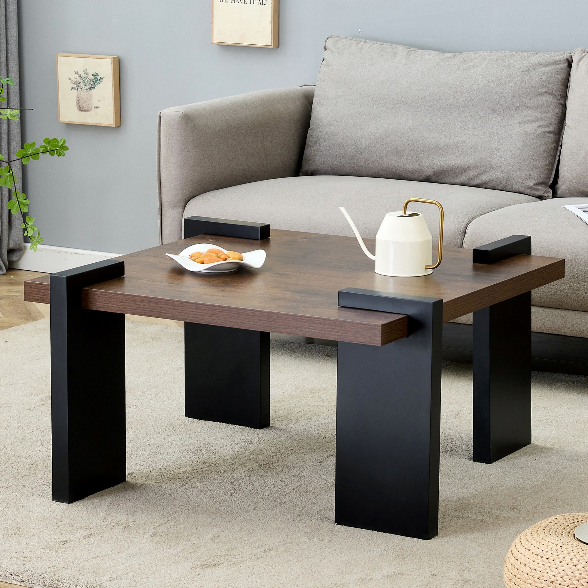 Ivy Bronx Square Coffee Table, Modern Style Table, Accent Table For ...