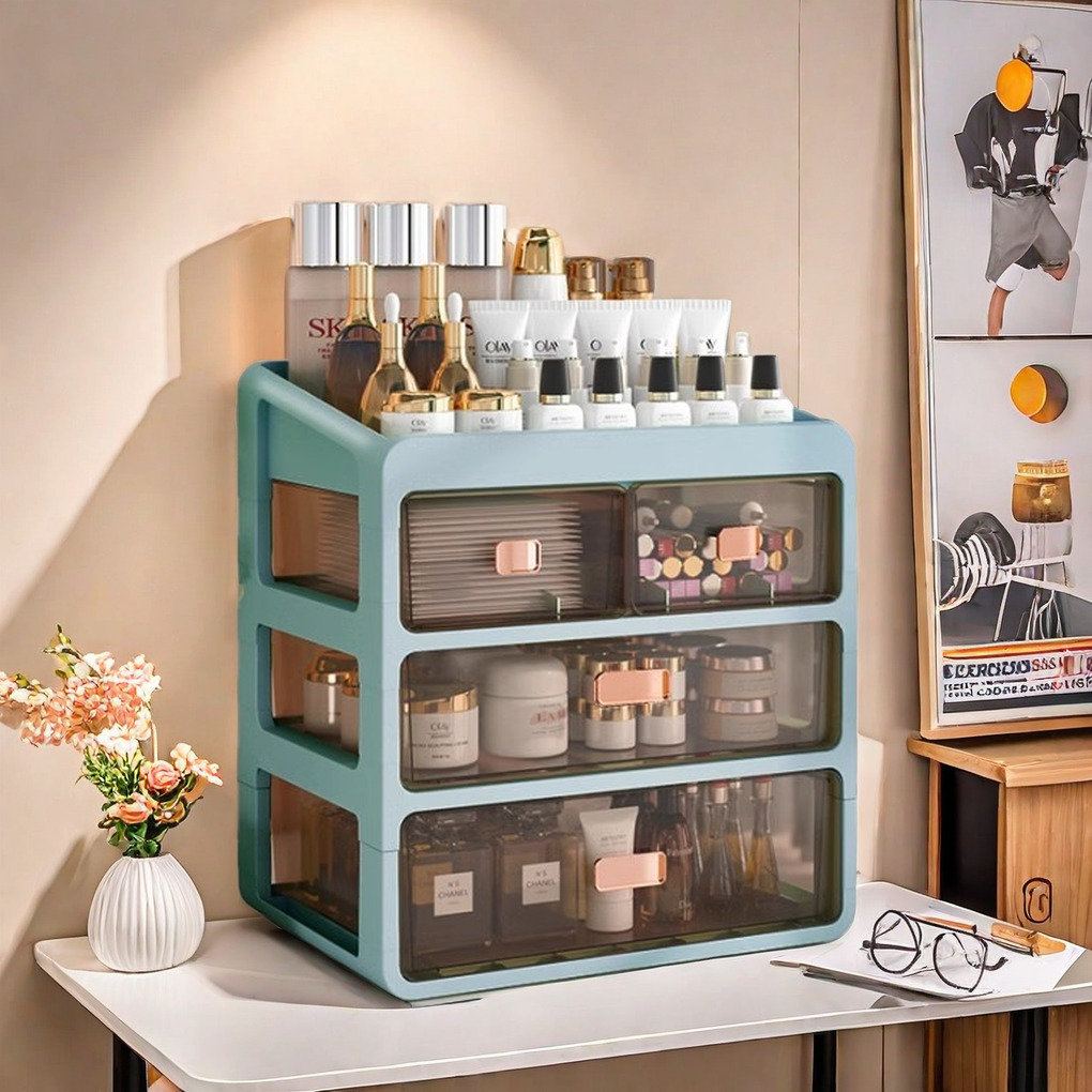 Rosem May Large Capacity Desktop Beauty Organizers Plastic Makeup ...