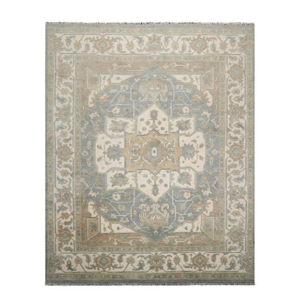 Bungalow Rose Hand Knotted Wool Rug | Wayfair