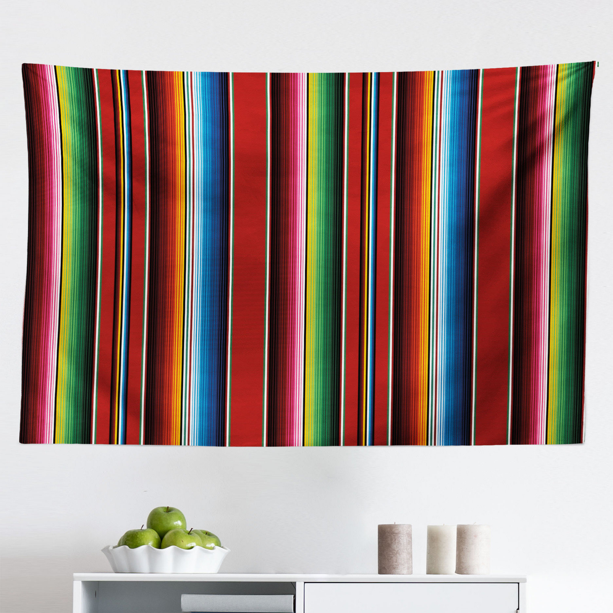 East Urban Home Cinco De Mayo Tapestry, Mexican Serape Colorful Stripes ...