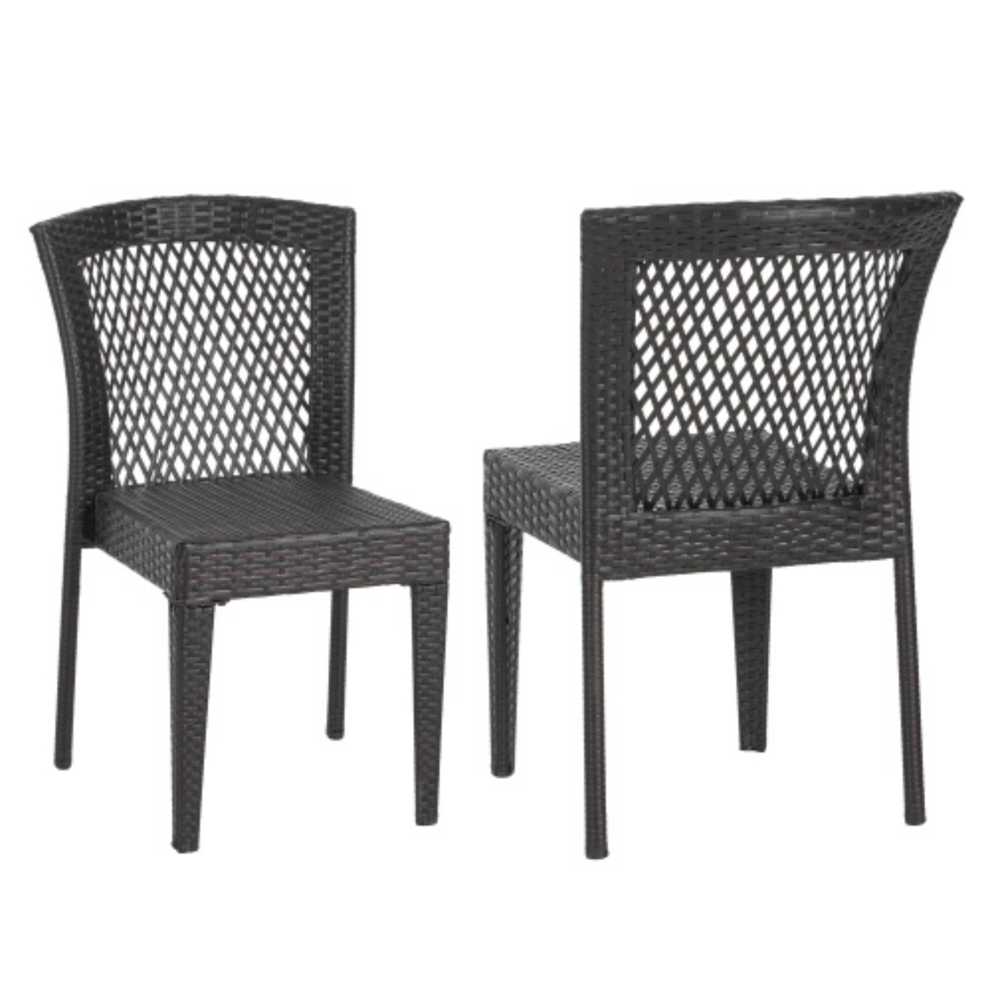 Dakota Fields SET OF 2 Stackable Outdoor Dining Chairs For Patio Brunch ...