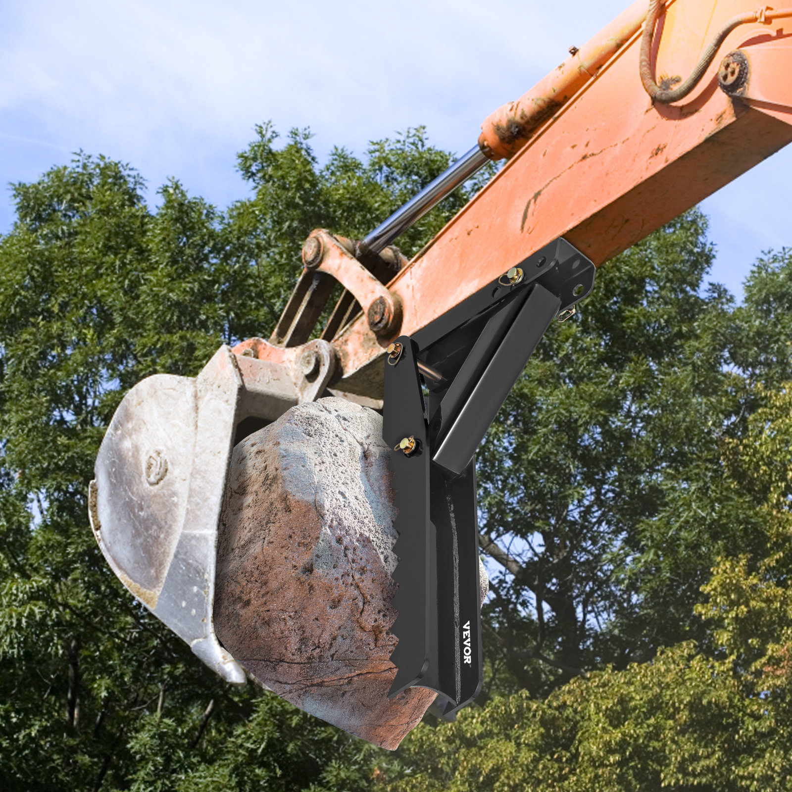 VEVOR Backhoe Excavator Thumb Attachments Weld On Adjustable Boom ...