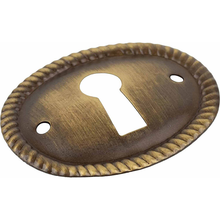 UNIQANTIQ HARDWARE SUPPLY Oval Antique Brass Keyhole Cover - Wayfair Canada
