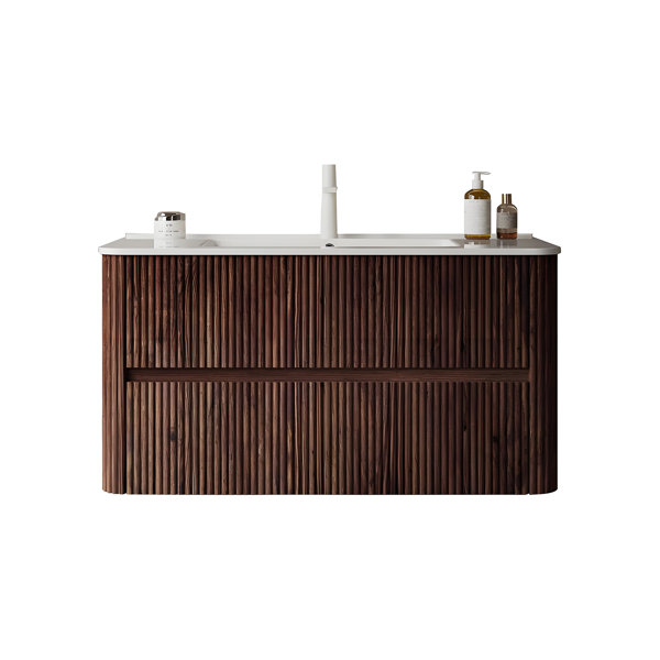 Millwood Pines Modern Floating Bathroom Vanities With Ceramic Sink 2 ...