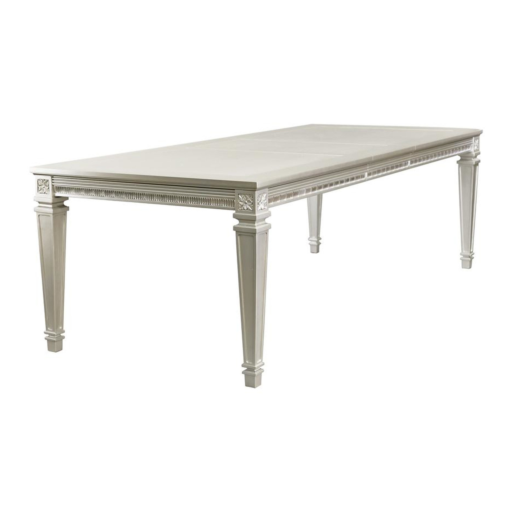 House of Hampton® Ultra-modern Dining Table With Extension Leaf, Silver ...