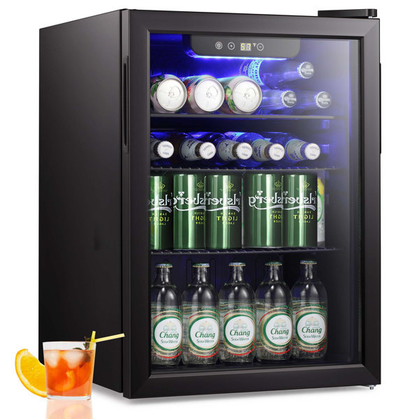 COWSAR 2.4 Cu. ft Mini Beverage Cooler 85 Cans Mini Refrigerator with ...