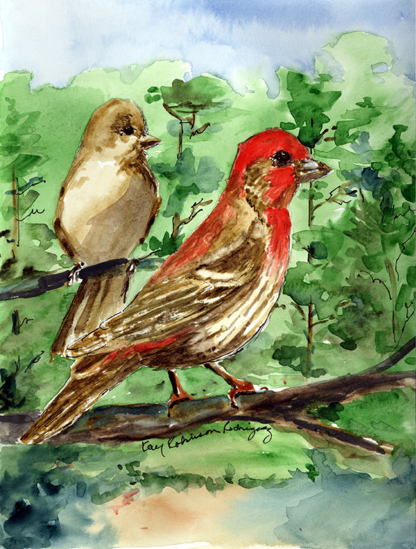 Caroline's Treasures House Finch House Vertical Flag | Wayfair